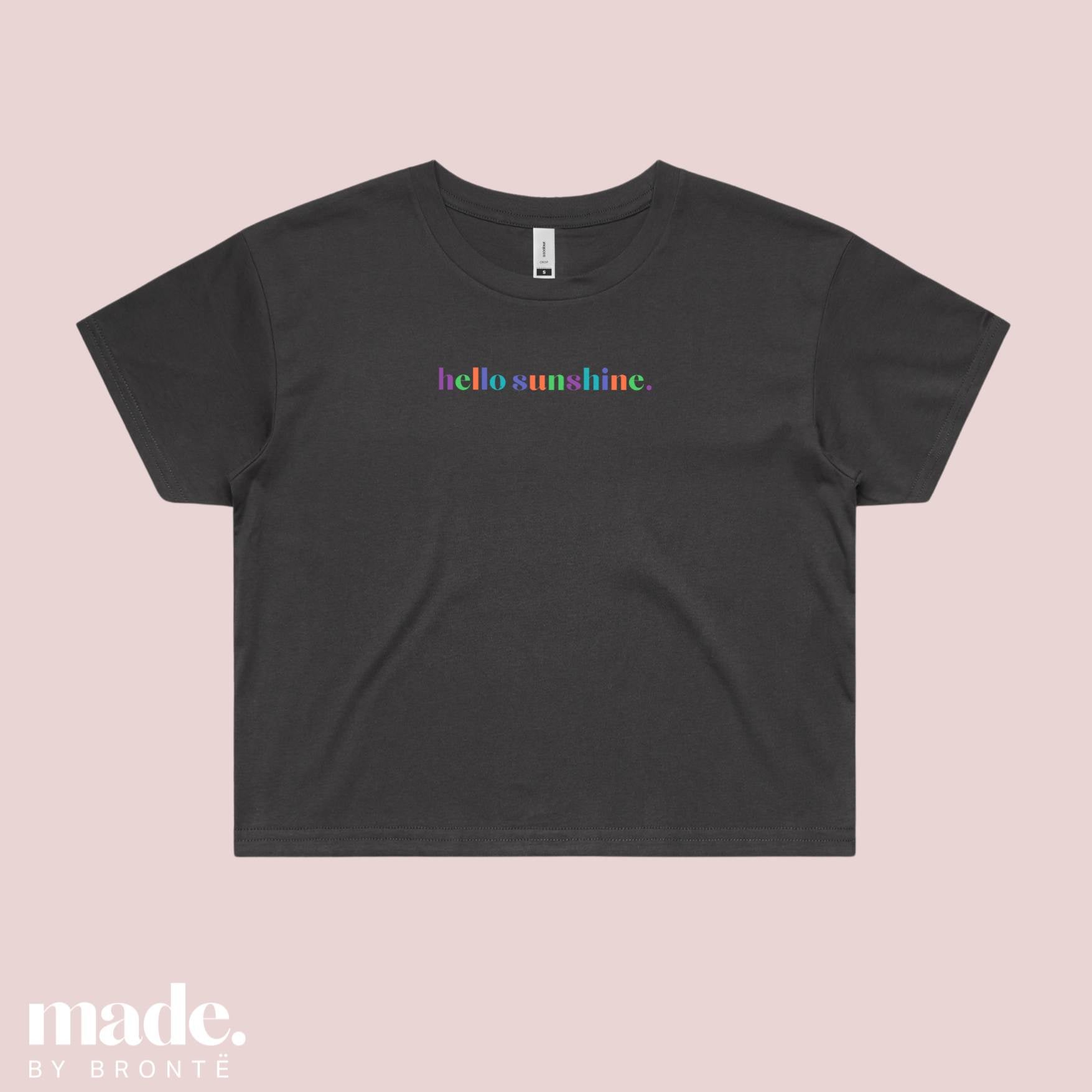 “Hello Sunshine” | Womens Cropped Tee | Made by Brontë Apparel – Made By Bronte